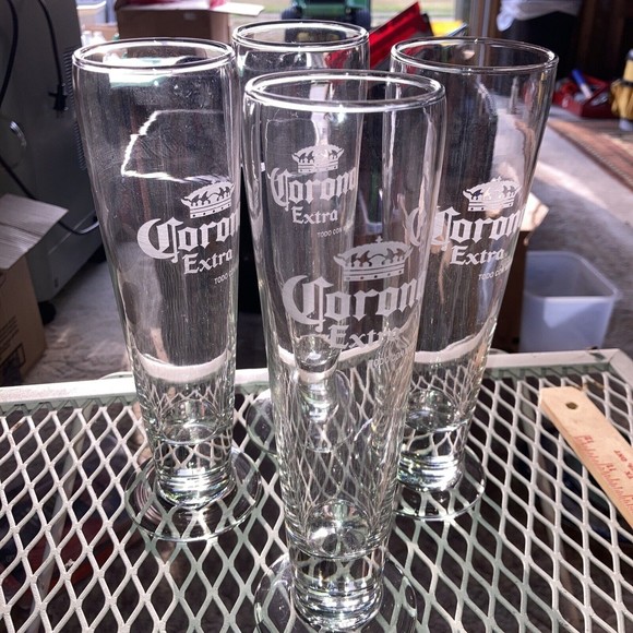 Dining | Corona Extra Engraved Beer Glasses 4 | Poshmark